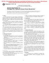 ASTM C1107-99 10.1.2002 | technical standard | MyStandards